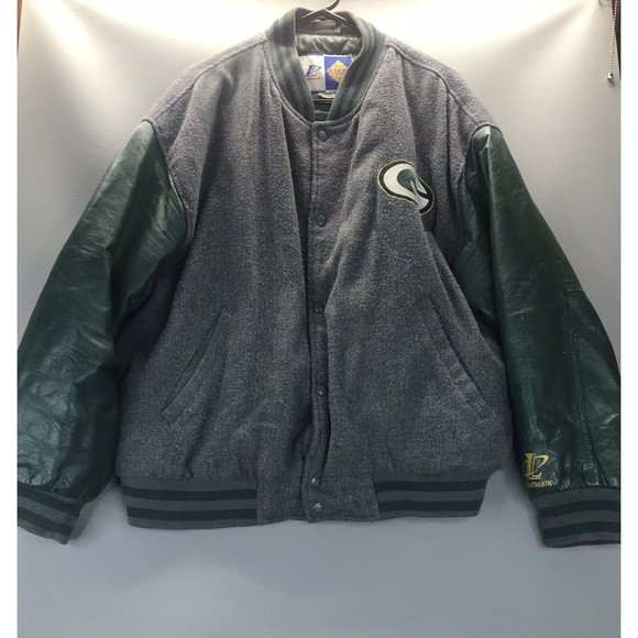 Logo Athletic | Jackets & Coats | Nfl Green Bay Packers Leather Varsity Jacket L Large Green ...